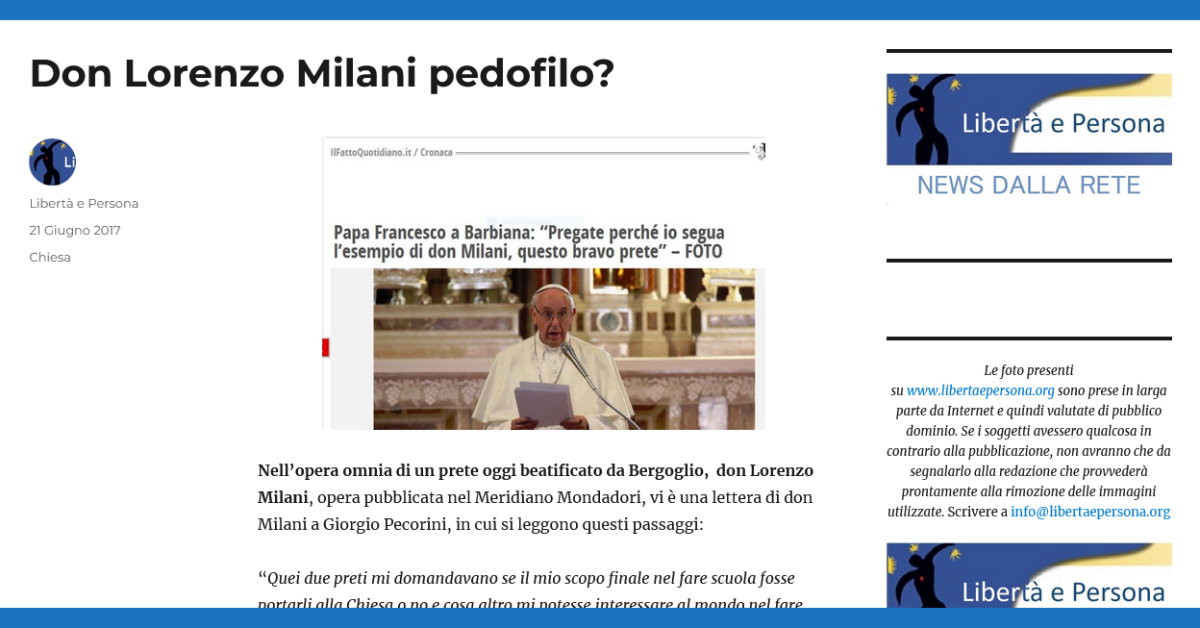 Tacere ora significa essere complici | Chiesa Romana.Info